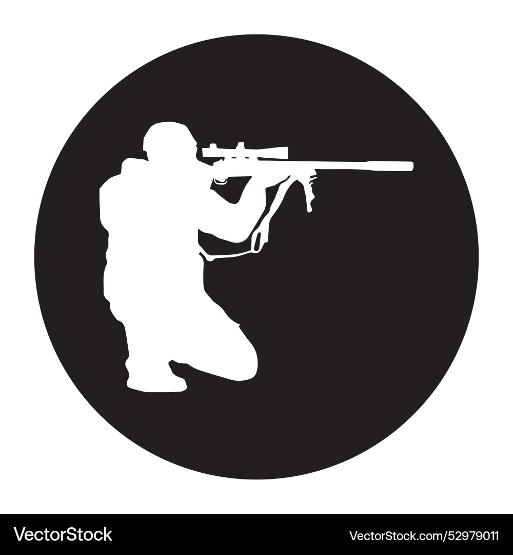 Sniper symbol design Royalty Free Vector Image