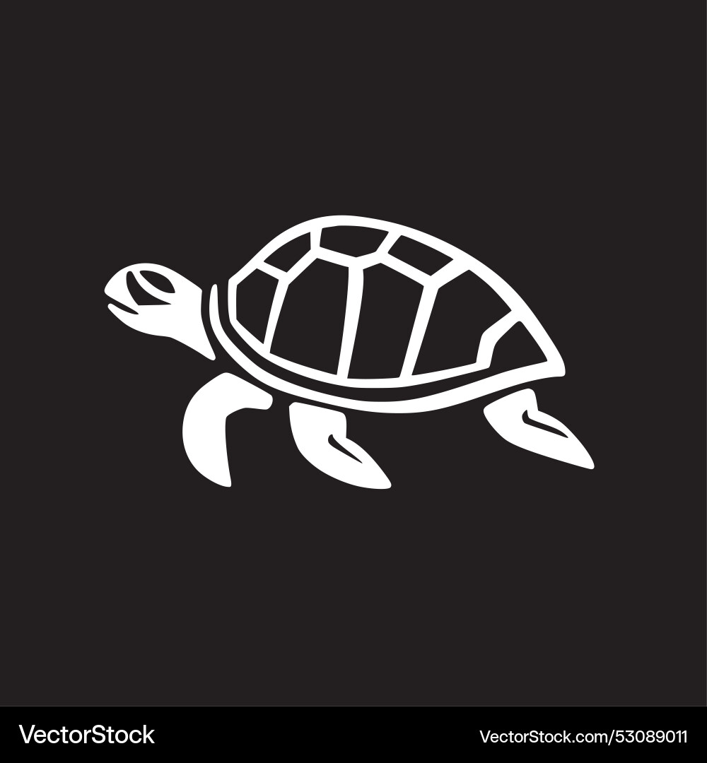 Turtle - black and white isolated icon Royalty Free Vector