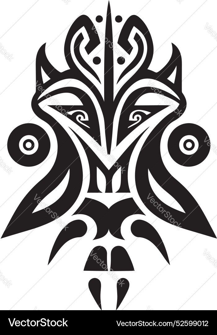 Borneo beauty dayak pattern icon with intricate Vector Image