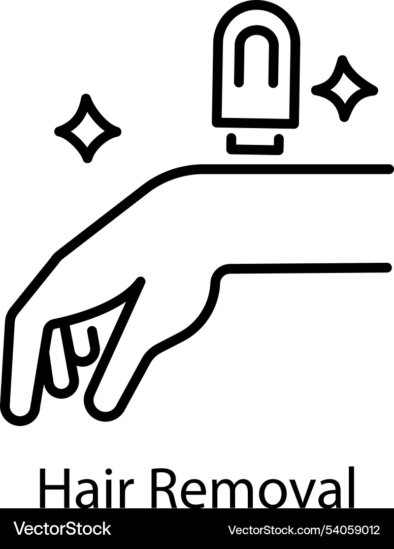 Hair removal Royalty Free Vector Image - VectorStock