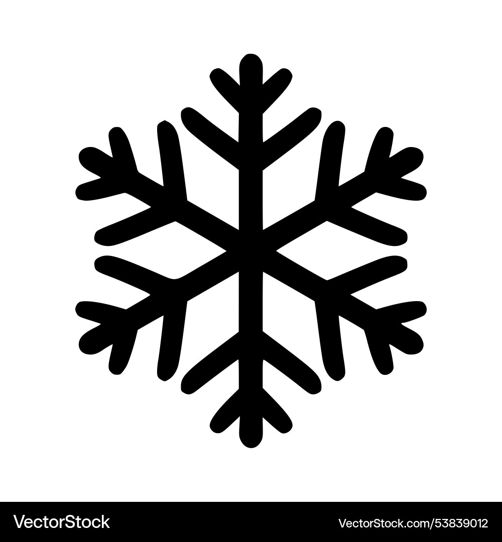 Hand drawn christmas snowflake Royalty Free Vector Image