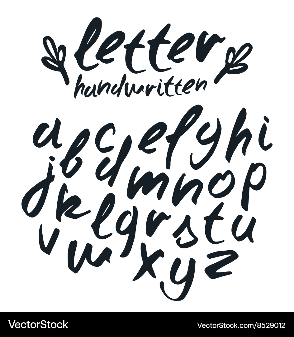 Handwritten brush script Royalty Free Vector Image