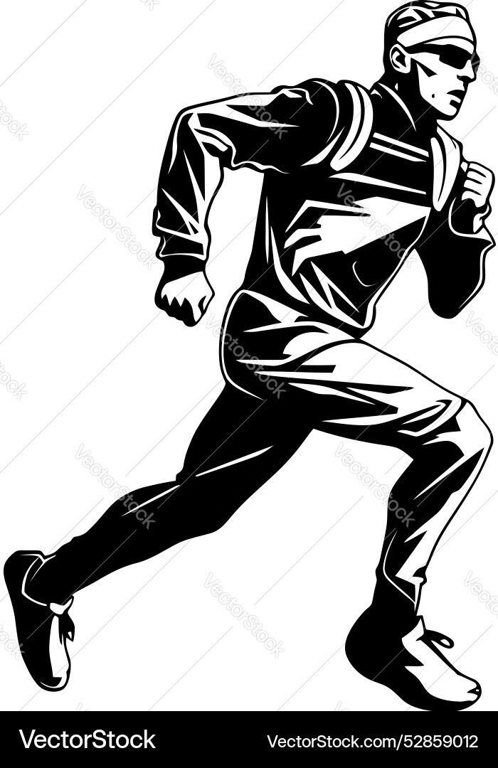 Marathon momentum sprinter logo icon speed surge Vector Image