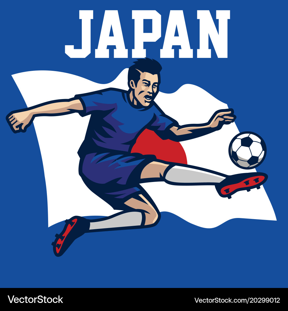 Soccer player of japan Royalty Free Vector Image