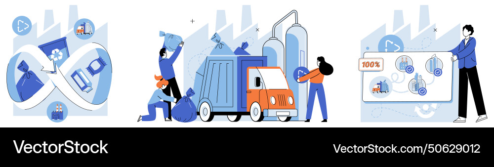 Waste disposal just as we sort and separate our Vector Image