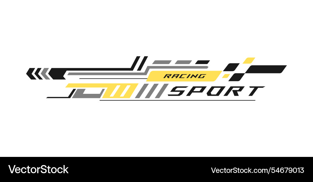 Car stickers stripe abstract shape vinyl decal Vector Image