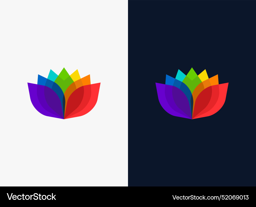 Inspiration floral flower logo design Royalty Free Vector