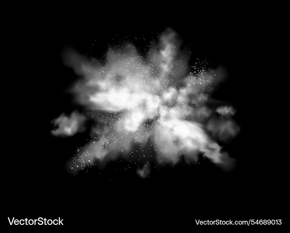 Powder or smoke splash explosion Royalty Free Vector Image