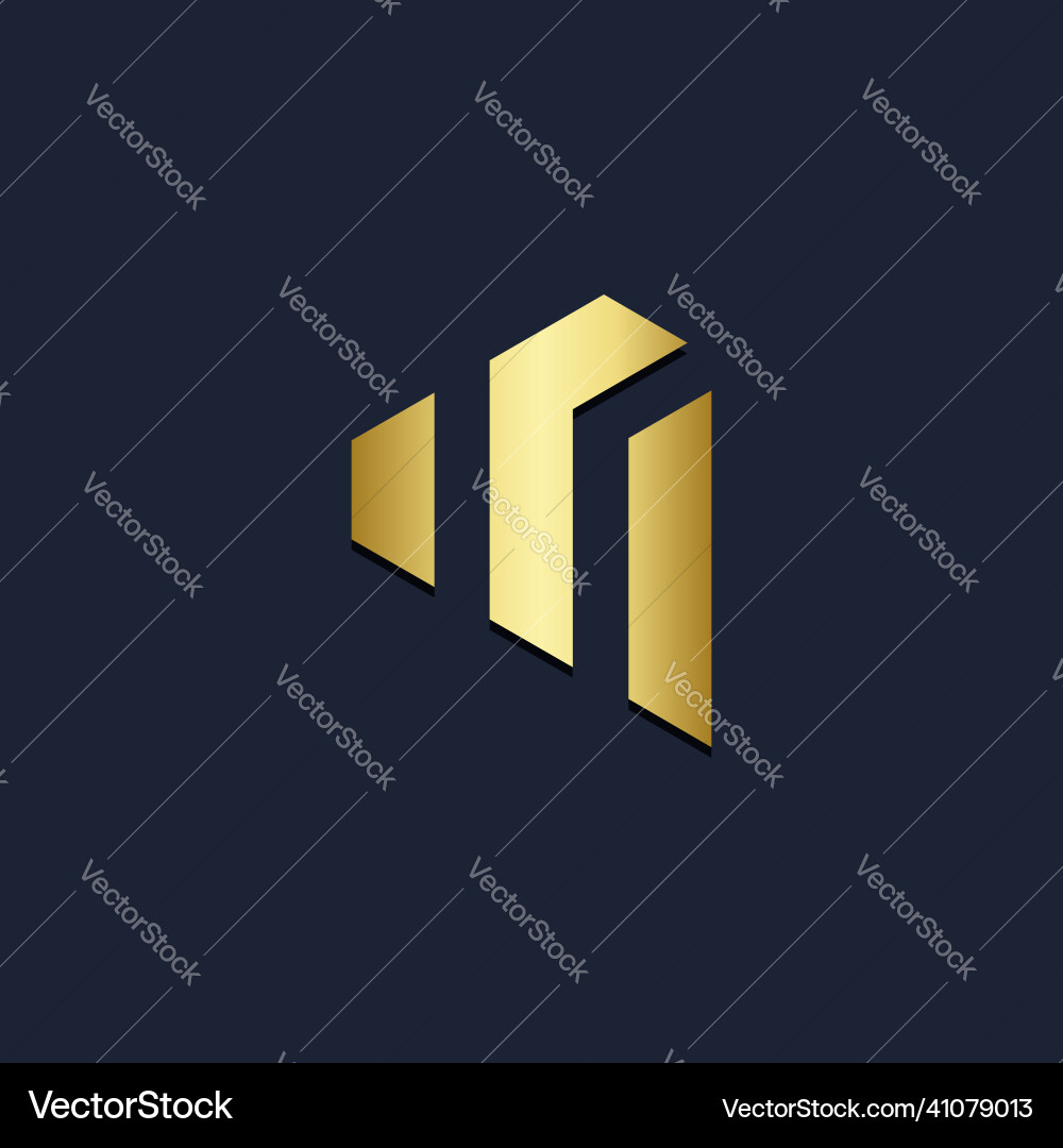 Shape line abstract logo Royalty Free Vector Image