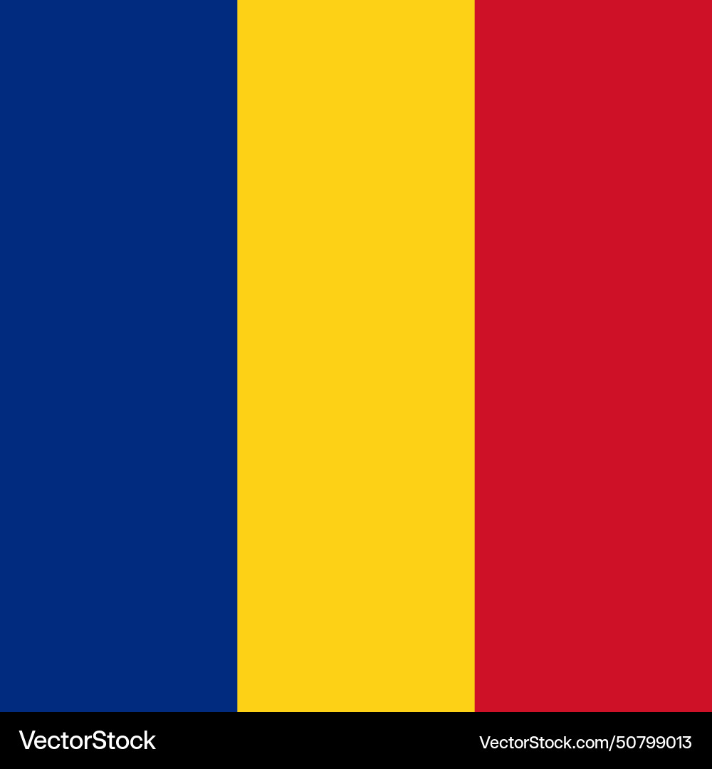 Square flag of romania Royalty Free Vector Image