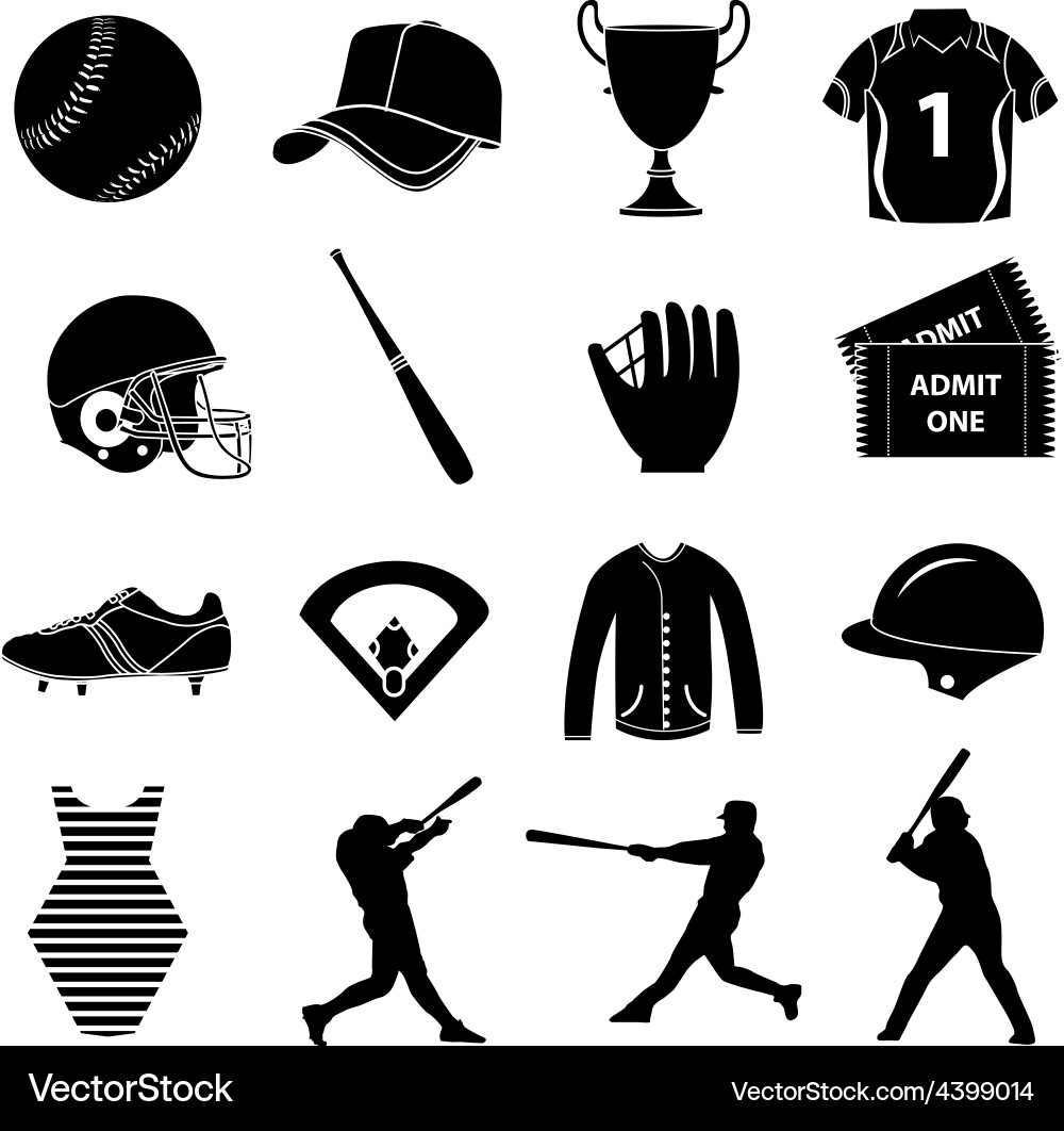 Baseball Icon Set - Sports Graphics Royalty Free Vector