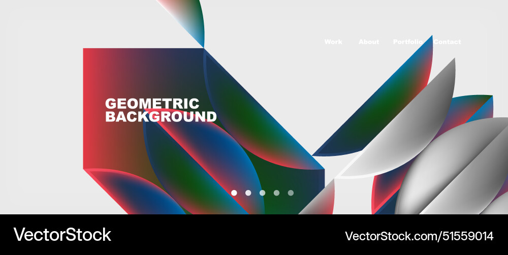 Colorful gradients with abstract geometric shapes Vector Image