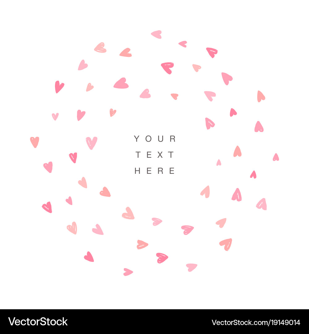 Cute love background frame design Royalty Free Vector Image