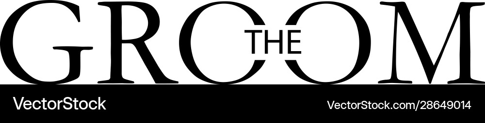 Groom wedding logo design Royalty Free Vector Image