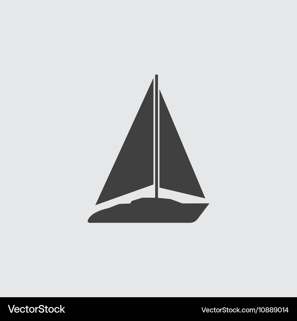 Sail boat icon Royalty Free Vector Image - VectorStock