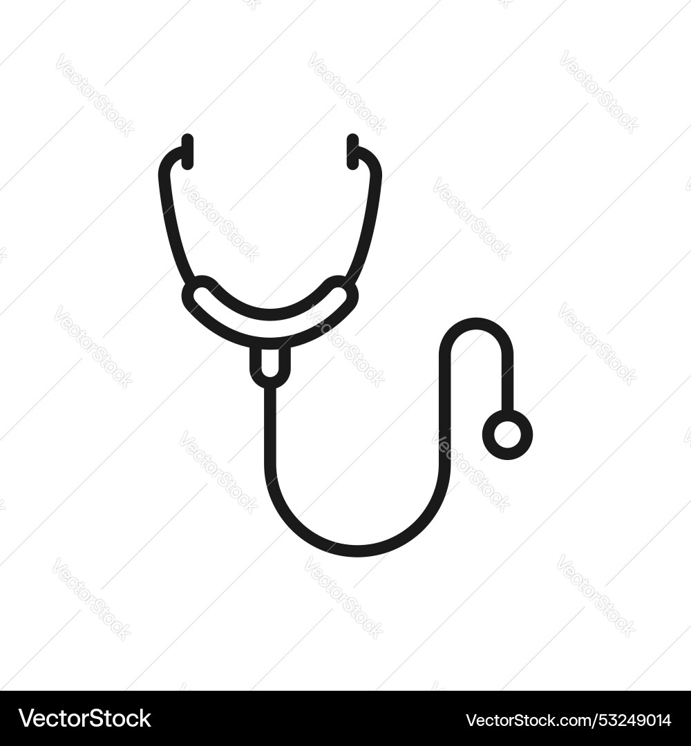 Stethoscope icon set doctor medic diagnostic Vector Image