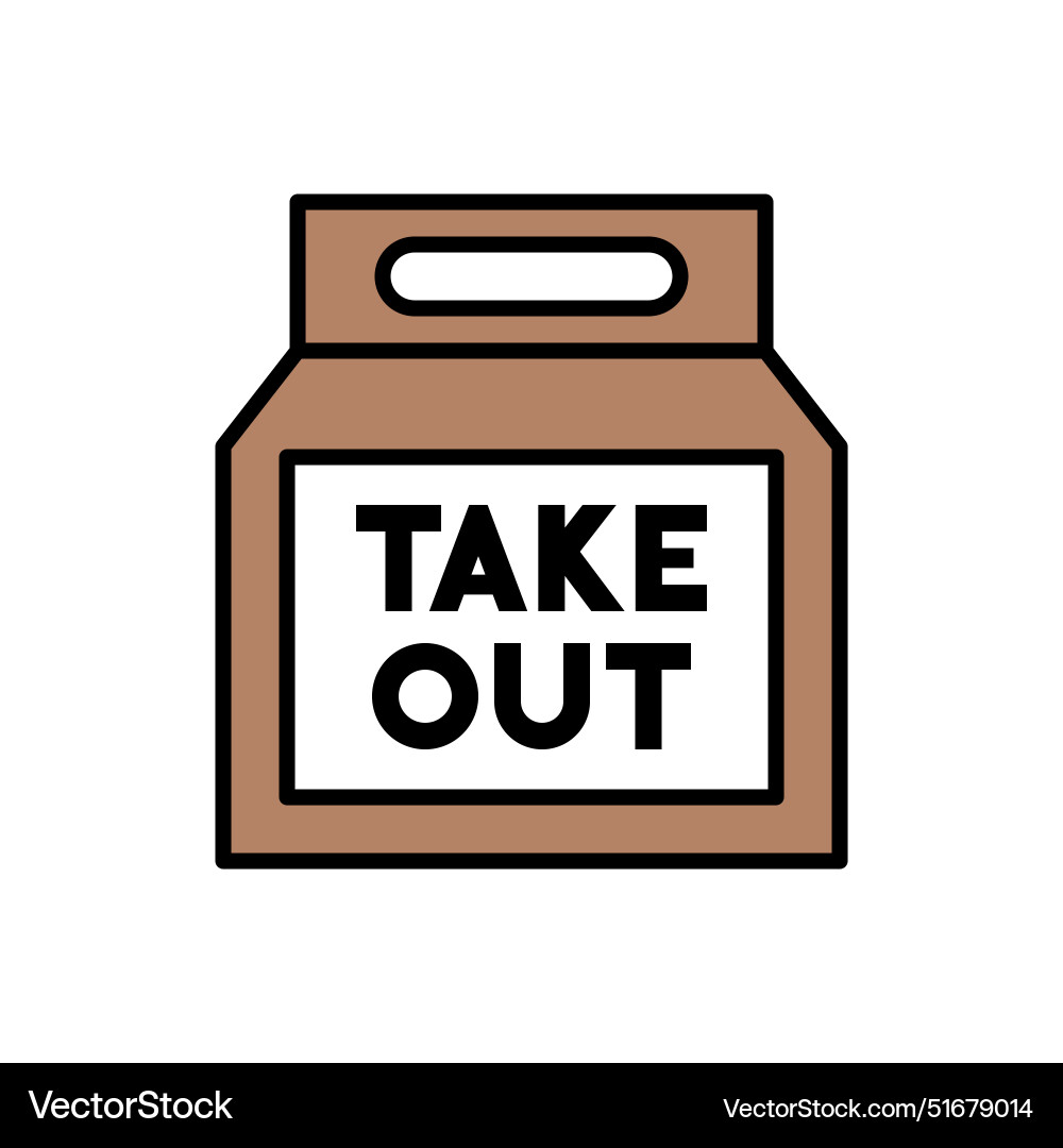 Takeout box icon Royalty Free Vector Image - VectorStock
