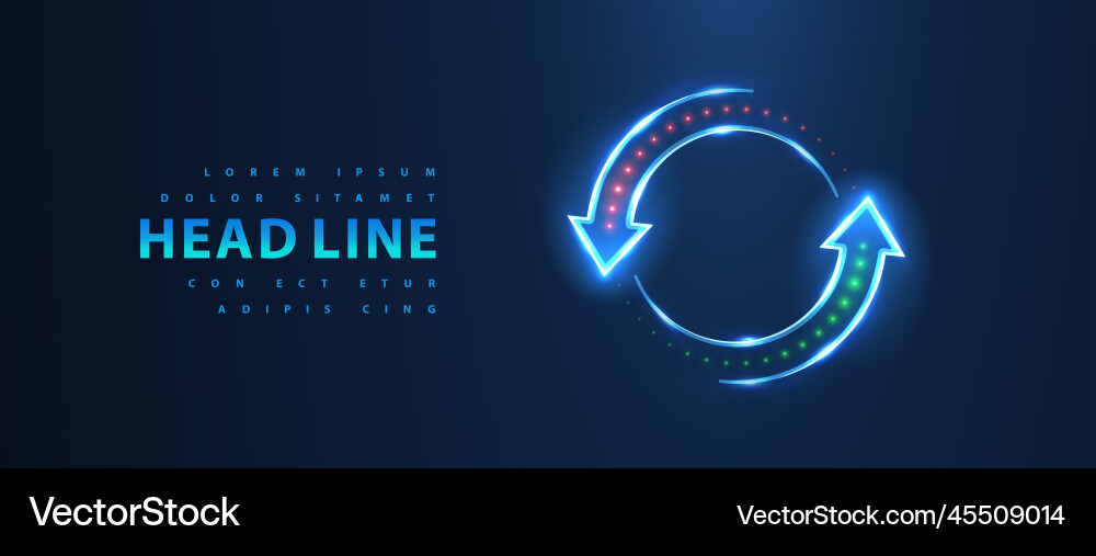 Two arrows go round modern circle form icon Vector Image