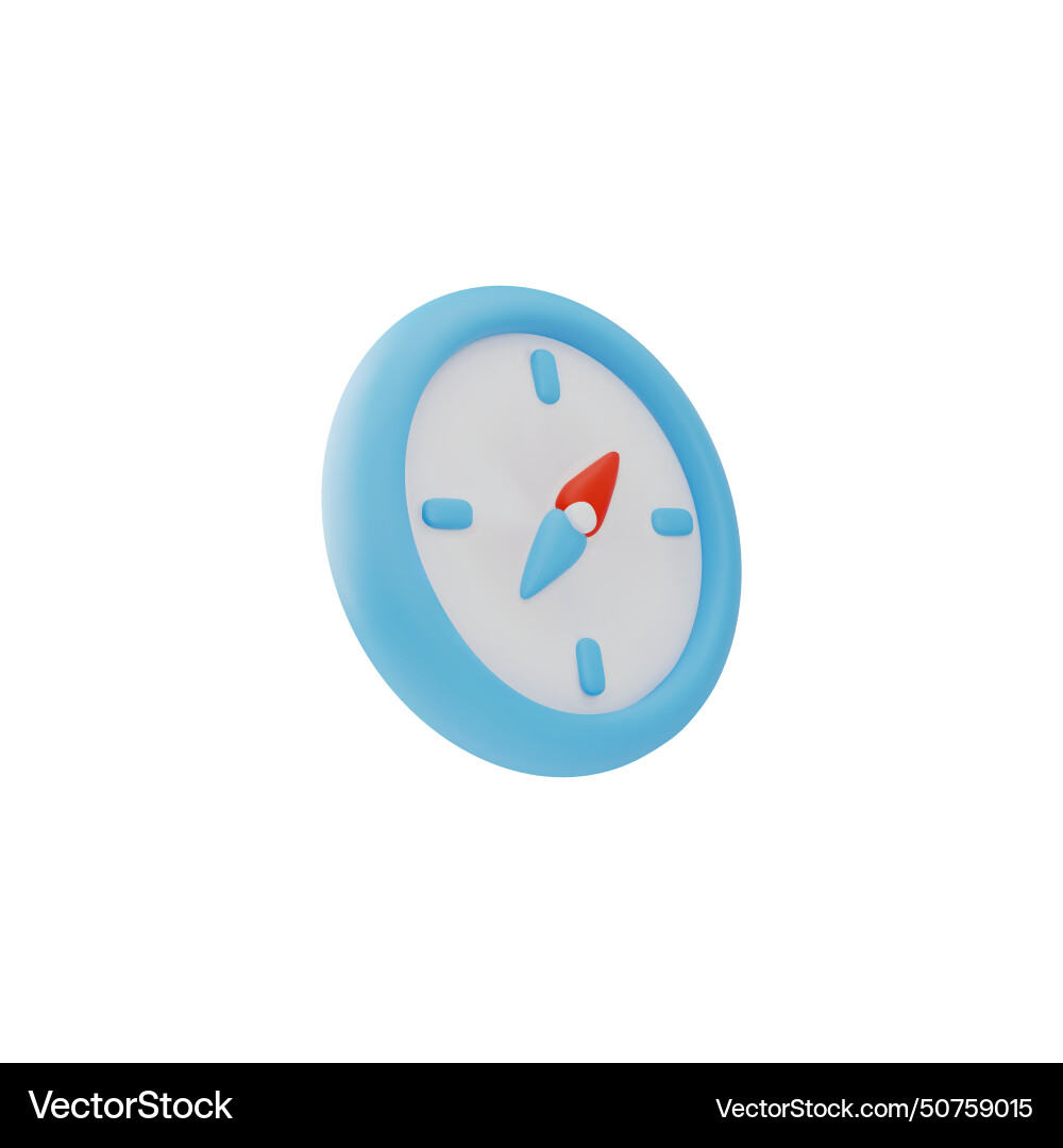 3d isometric compass for camping and outdoor Vector Image