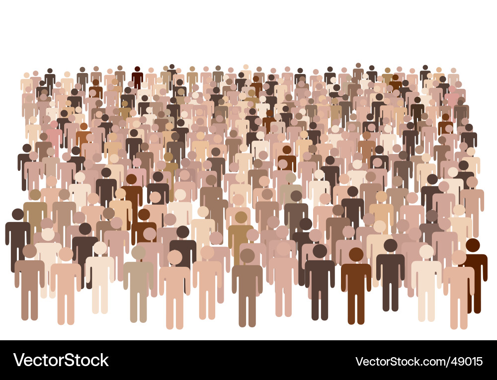 Diverse population Royalty Free Vector Image - VectorStock