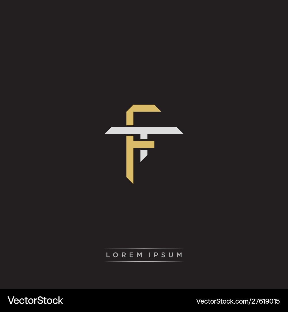 Ft initial letter overlapping interlock logo Vector Image