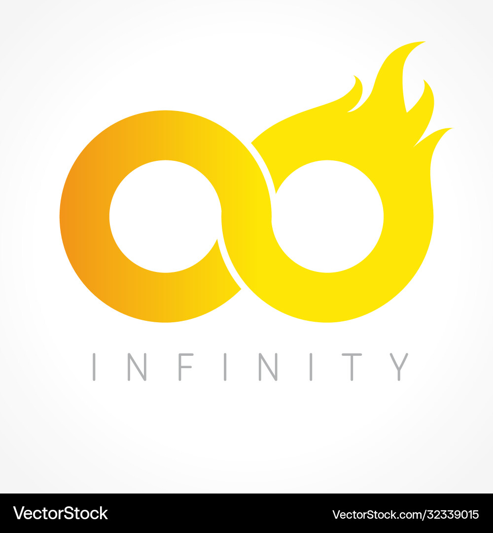 Infinity flame logo Royalty Free Vector Image - VectorStock