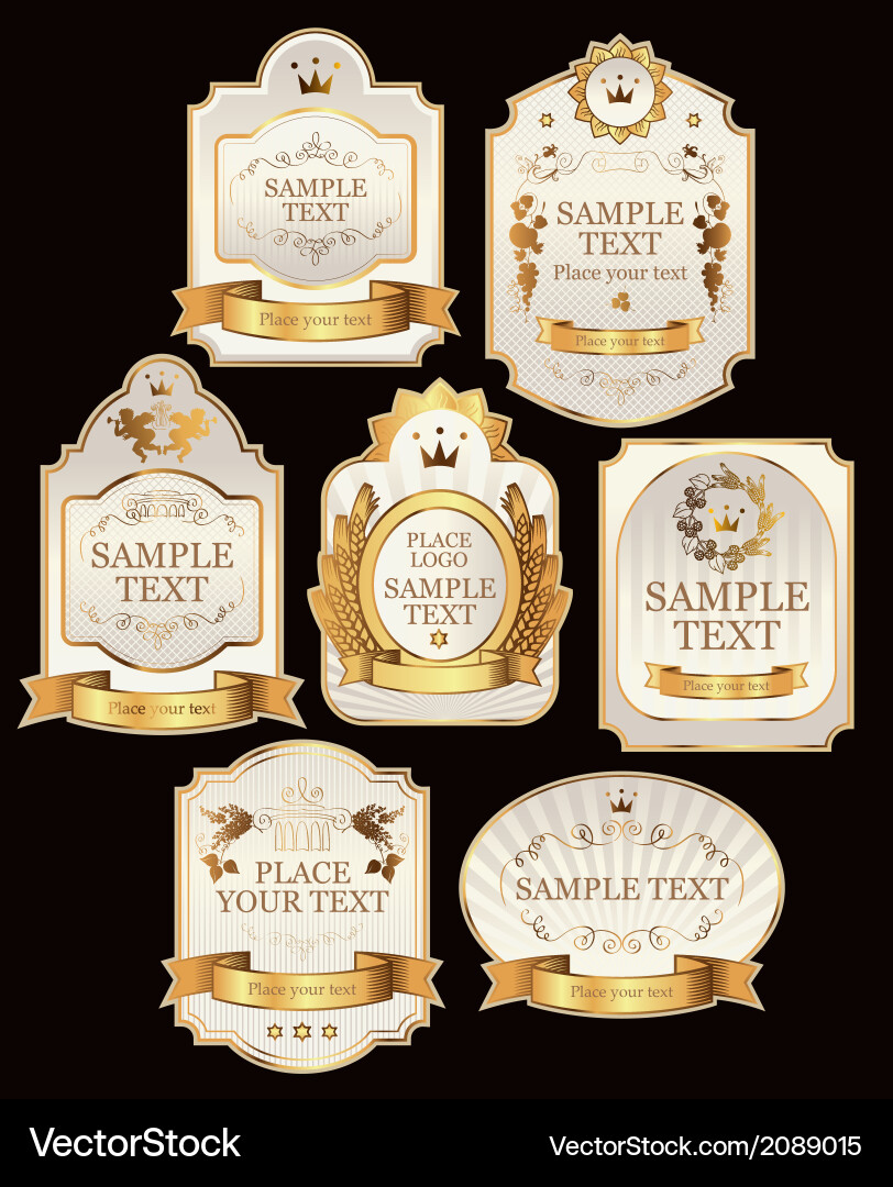 Label set Royalty Free Vector Image - VectorStock