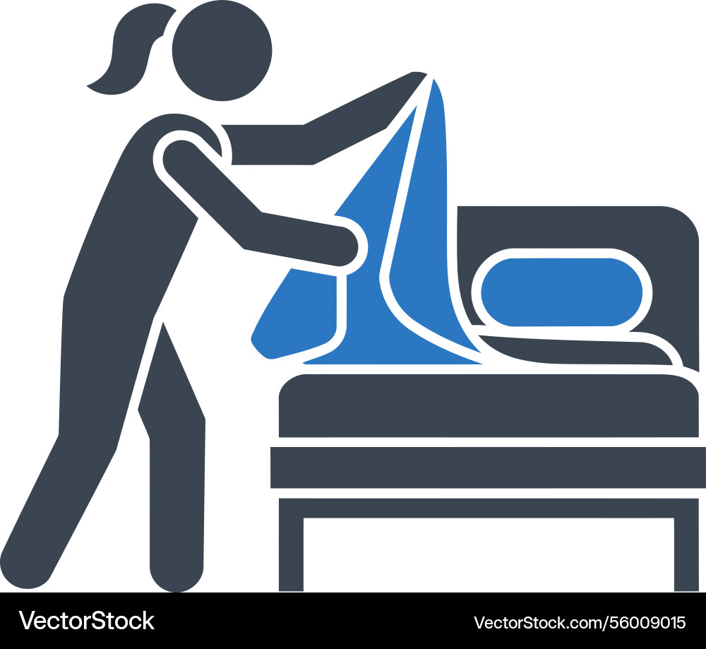 Making bed icon Royalty Free Vector Image - VectorStock