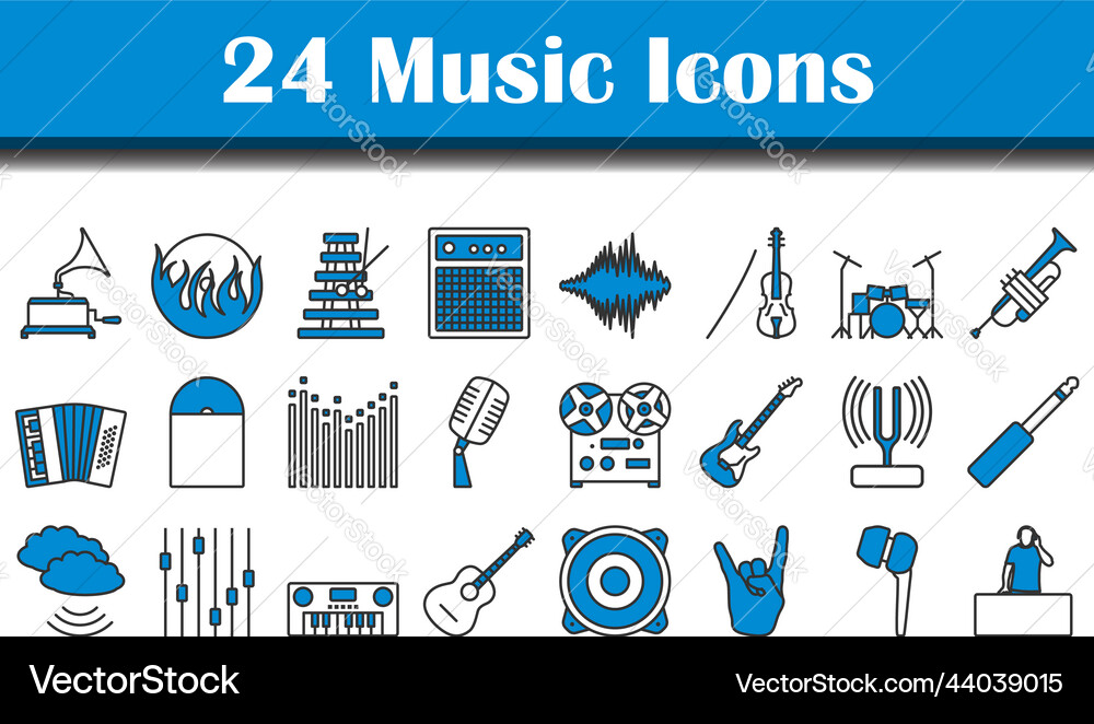 Music icon set Royalty Free Vector Image - VectorStock