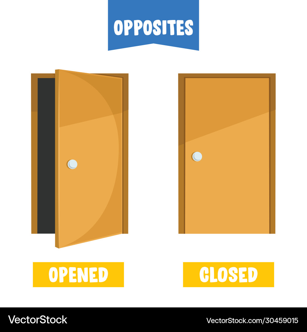 Open and close Royalty Free Vector Image - VectorStock