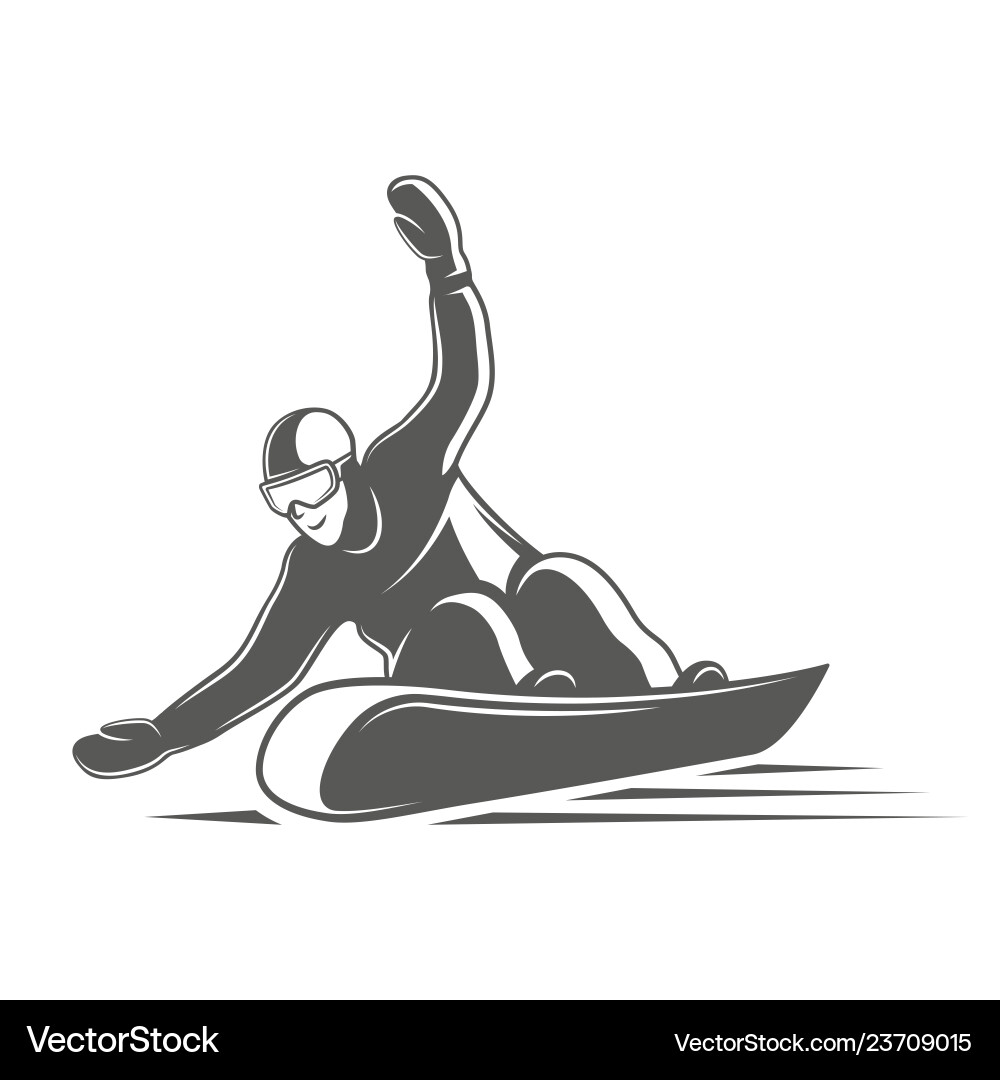 Snowboarder isolated on white background Vector Image