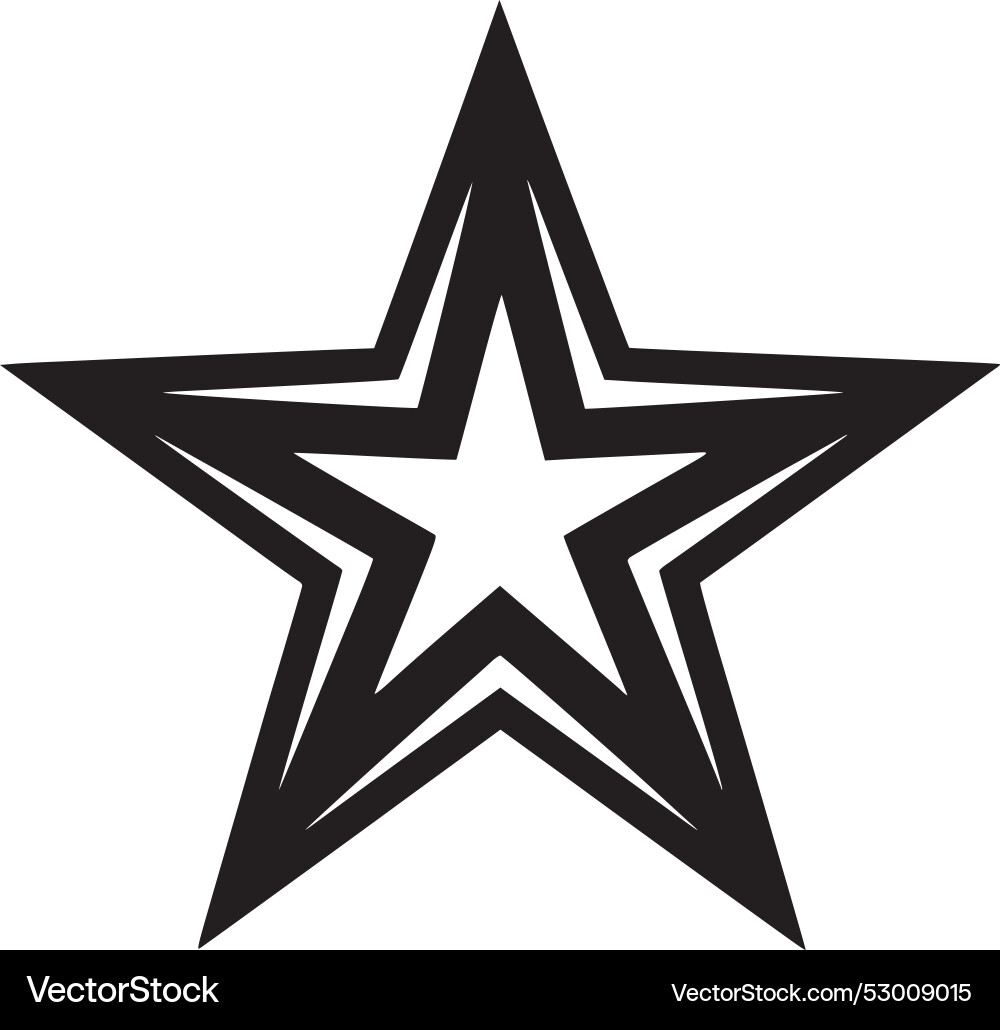 Star - minimalist and flat logo Royalty Free Vector Image