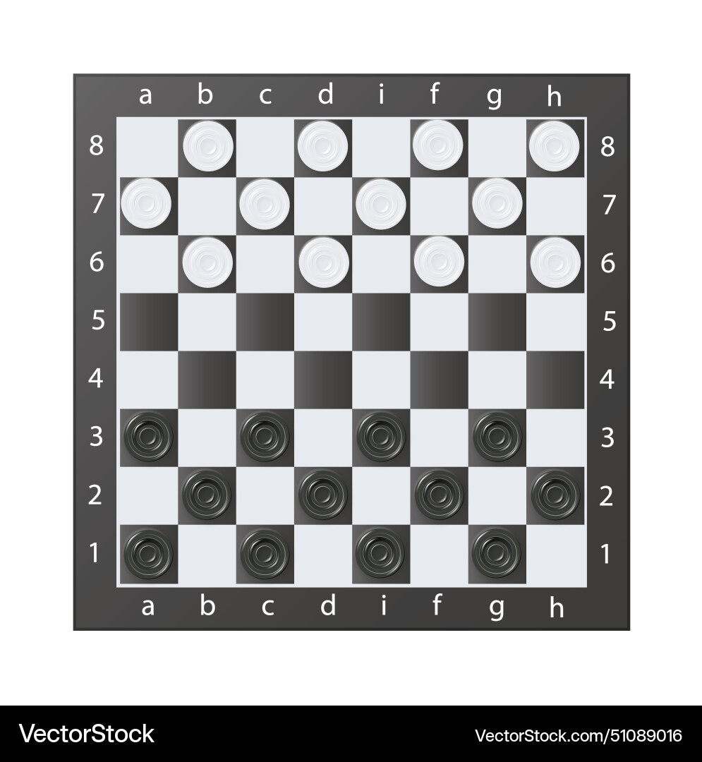 Chess boards on wooden background draughts game Vector Image