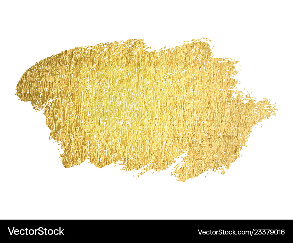 Gold Paint Smear Stroke Stain Abstract Royalty Free Vector