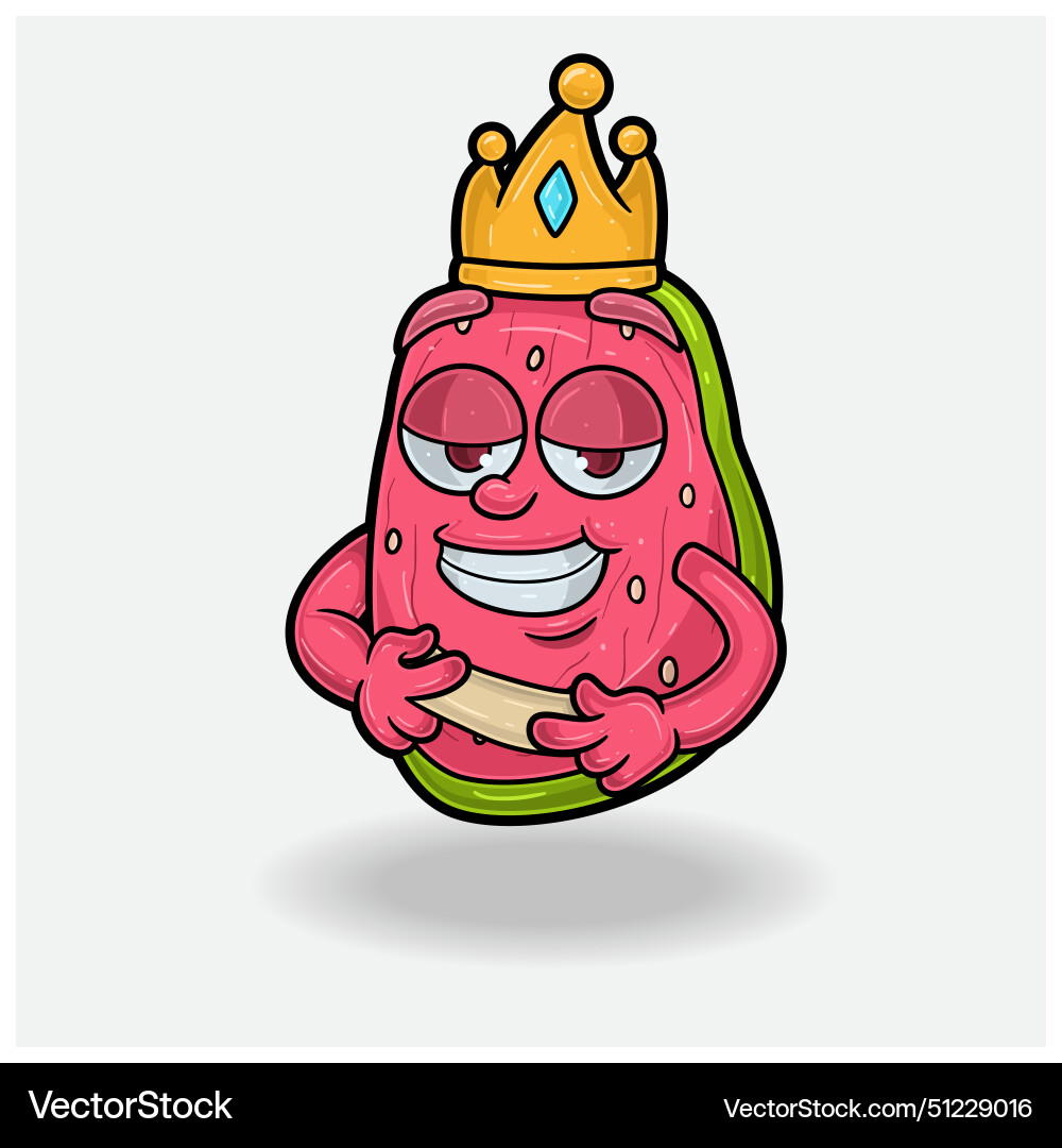 Guava fruit with love struck expression Royalty Free Vector