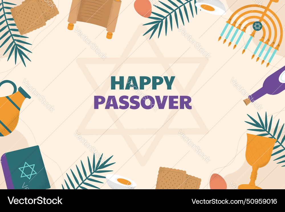Hand drawn passover background Royalty Free Vector Image