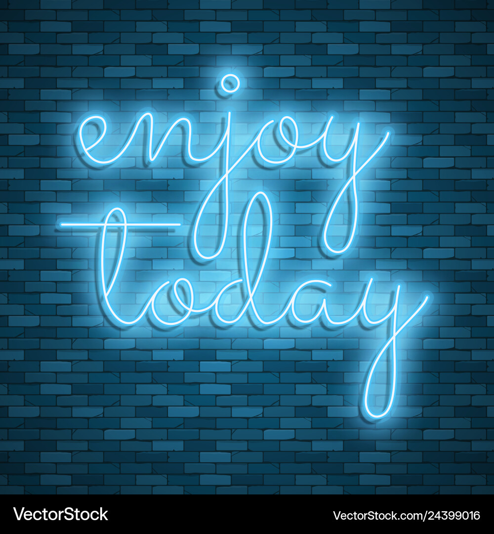 Neon light lettering stock color design Royalty Free Vector