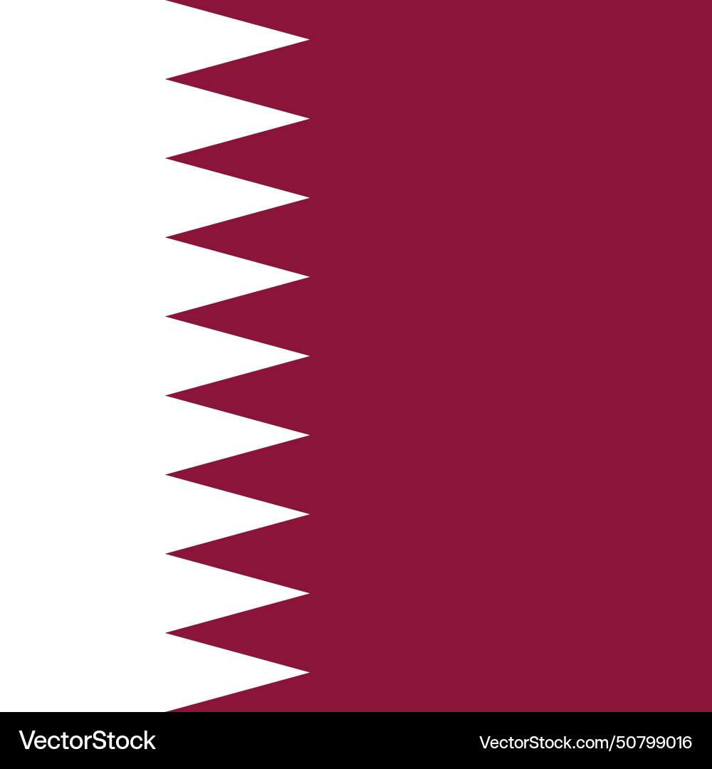Square flag of qatar Royalty Free Vector Image