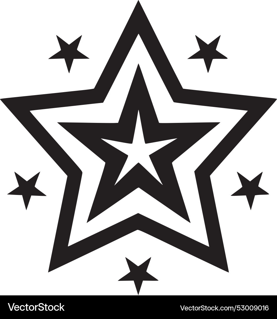 Star - minimalist and flat logo Royalty Free Vector Image