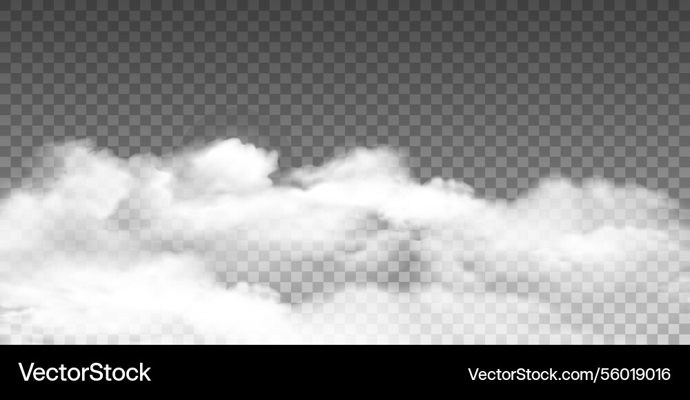 White realistic fog smog transparent special Vector Image
