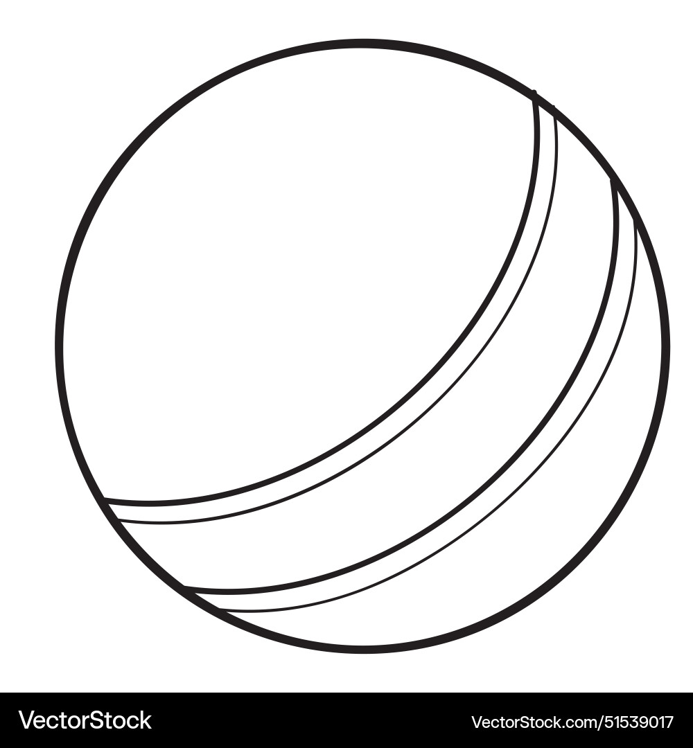 Childrens ball in outline Royalty Free Vector Image
