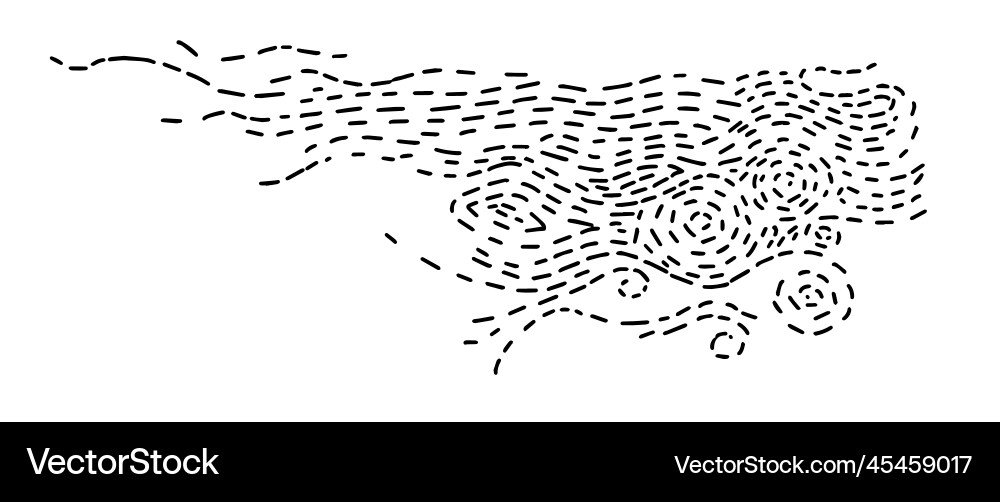 Dashed line forming image monochrome drawings Vector Image