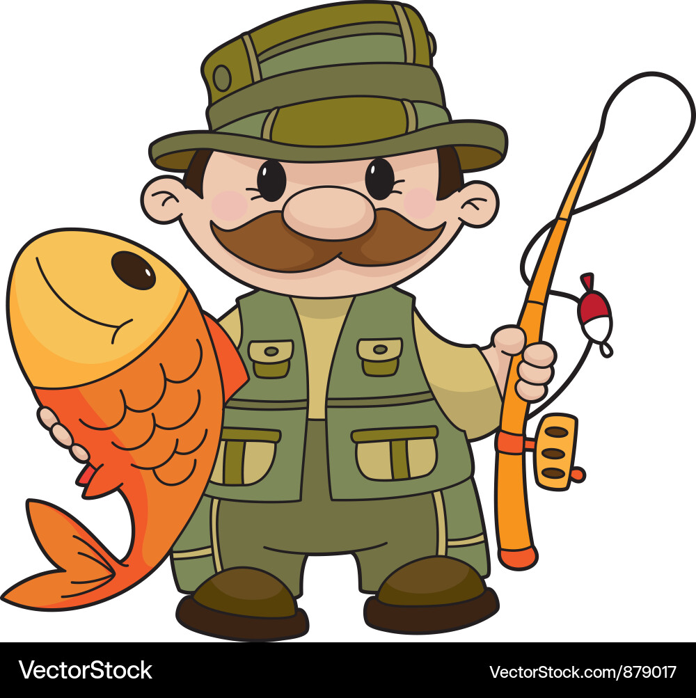 Fisherman Royalty Free Vector Image - VectorStock