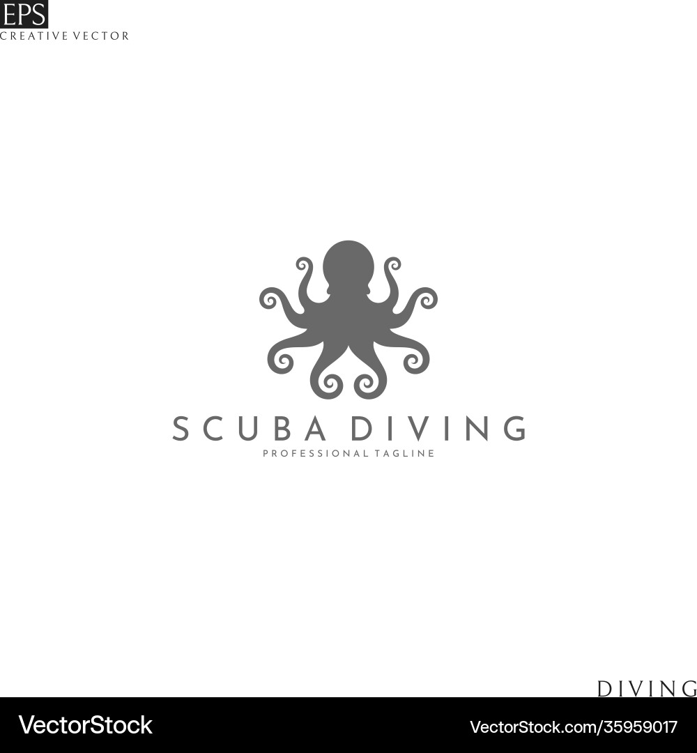 Octopus logo Royalty Free Vector Image - VectorStock