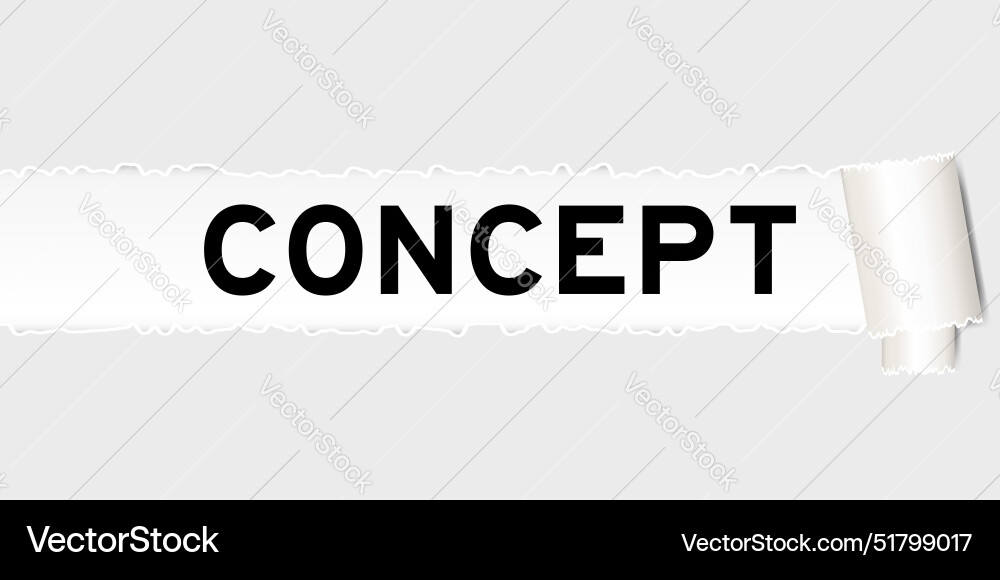 Ripped gray paper background that have word Vector Image