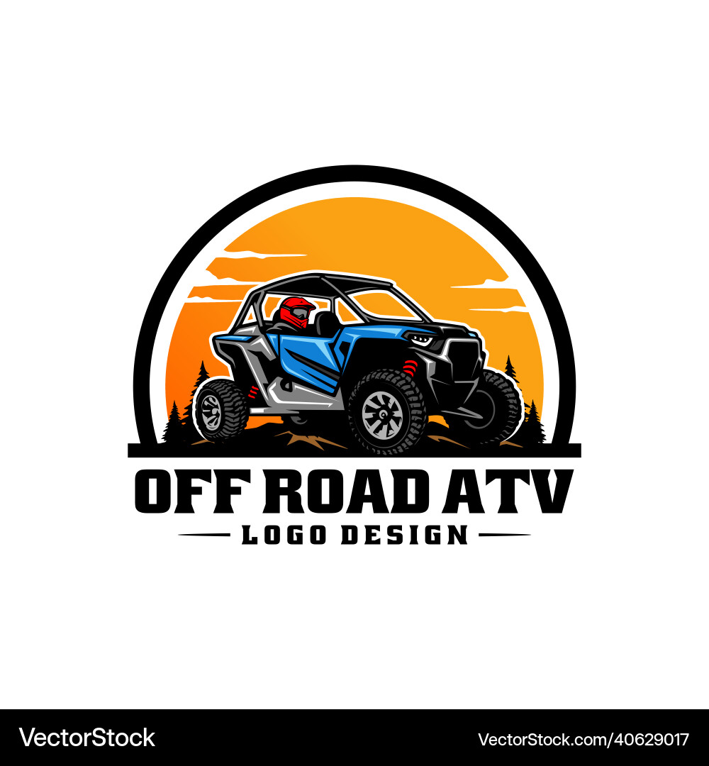 Utv - atv logo design Royalty Free Vector Image