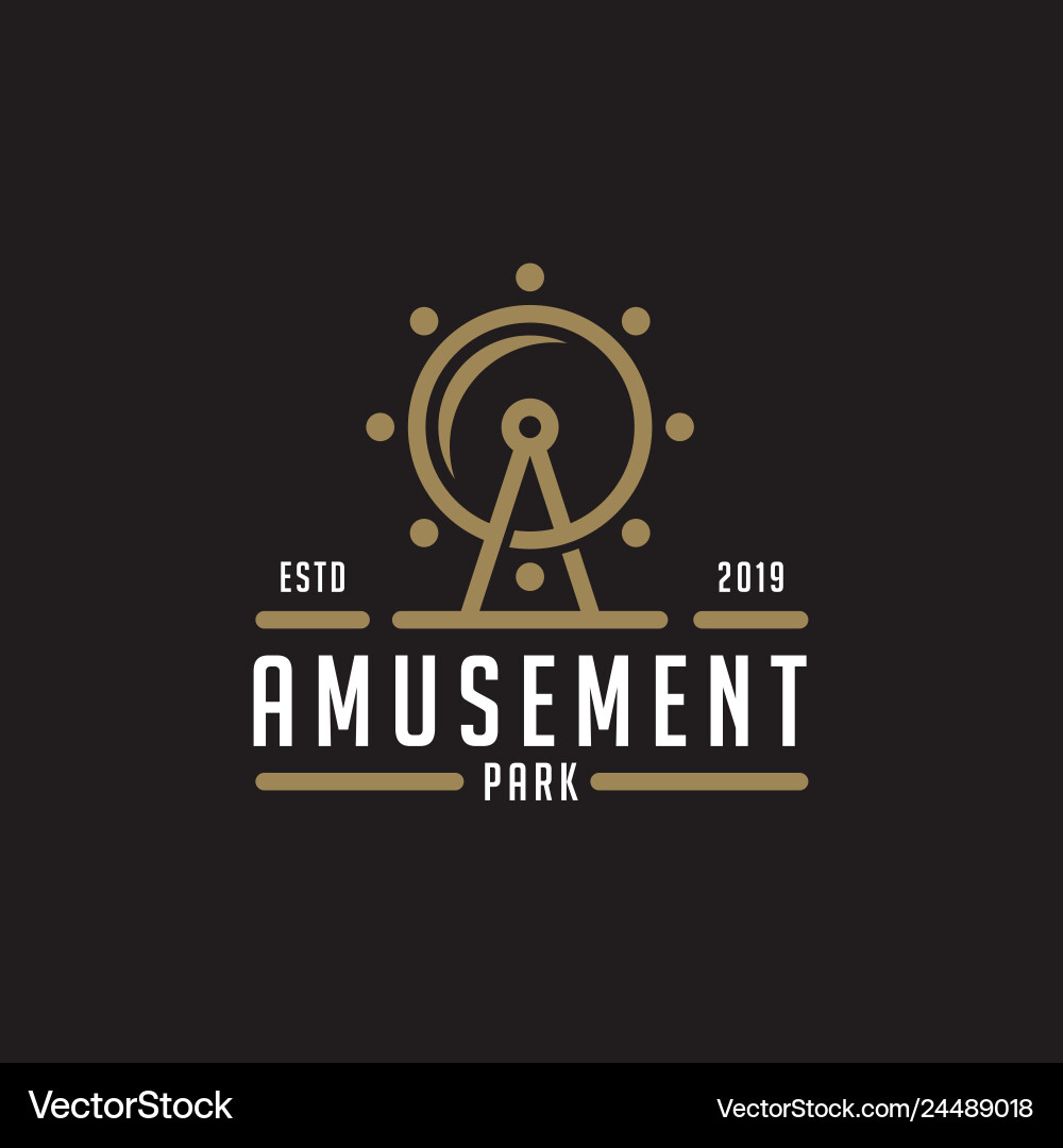 Amusement park logo design inspiration Royalty Free Vector