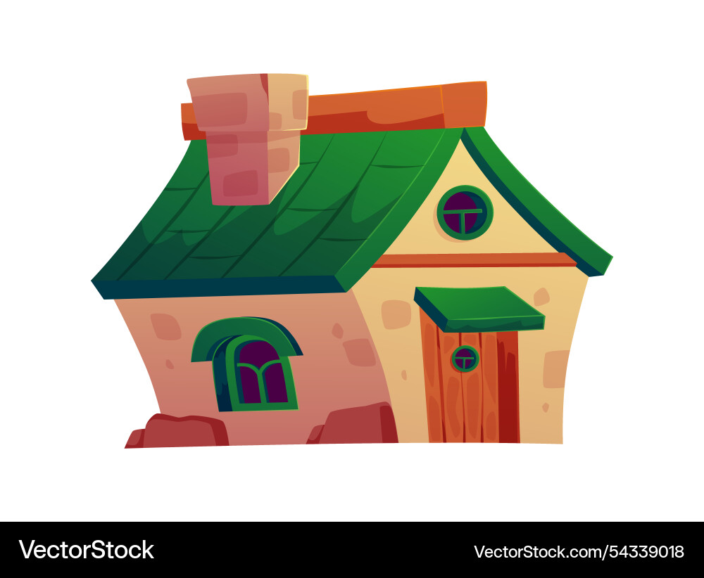 Fairytale stone house Royalty Free Vector Image