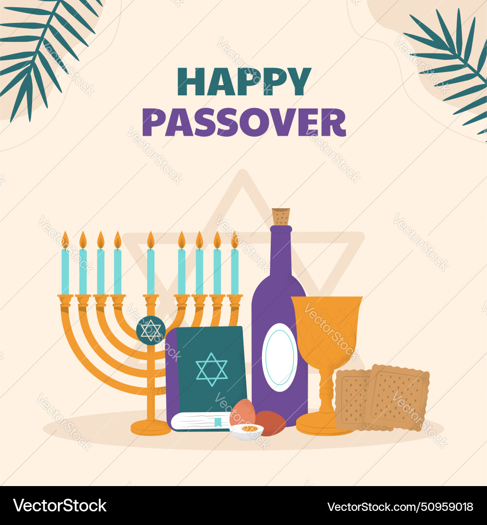 Hand drawn passover Royalty Free Vector Image - VectorStock