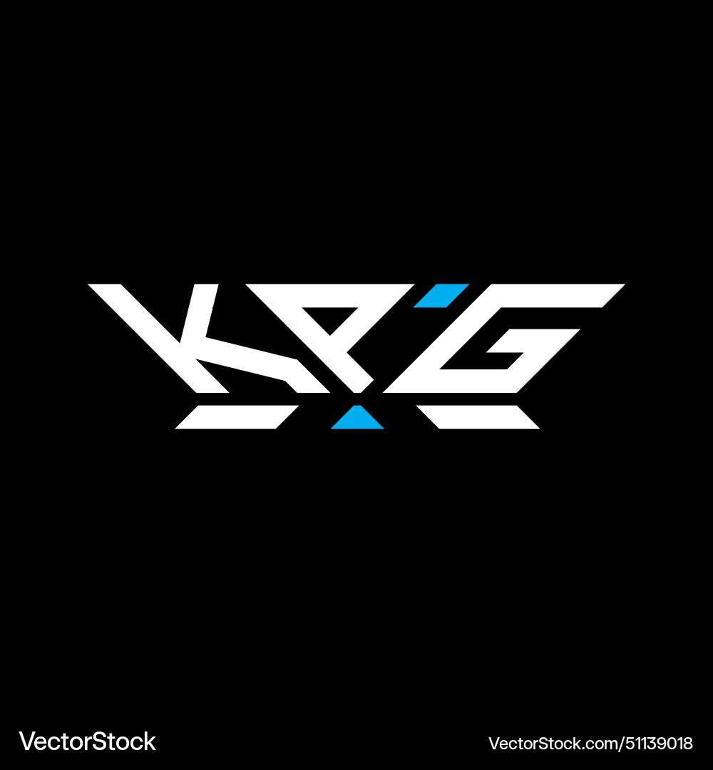 Kpg letter logo design kpg simple and modern logo Vector Image